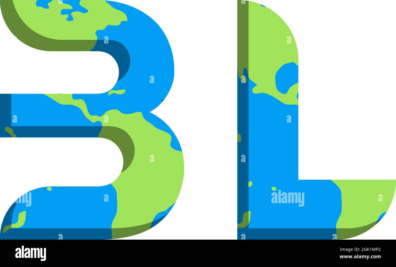 Initial BL logo design with World Map style, Logo business branding ...