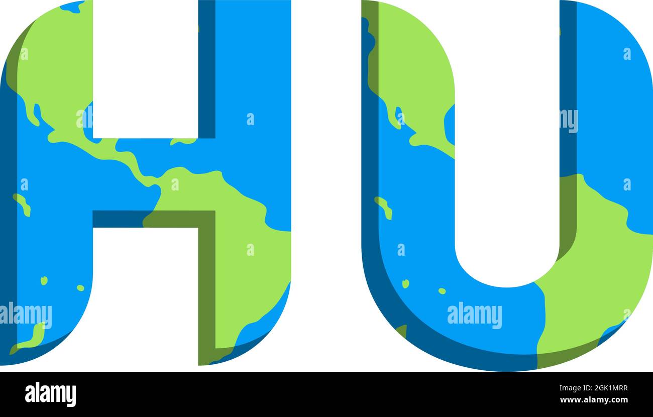 Initial HU logo design with World Map style, Logo business branding ...