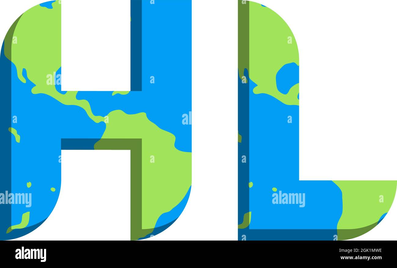 Initial HL logo design with World Map style, Logo business branding ...