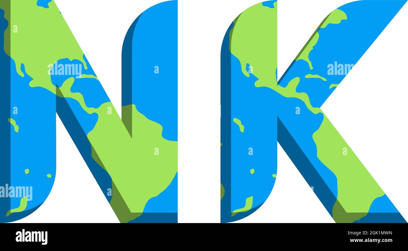 Initial NK logo design with World Map style, Logo business branding ...