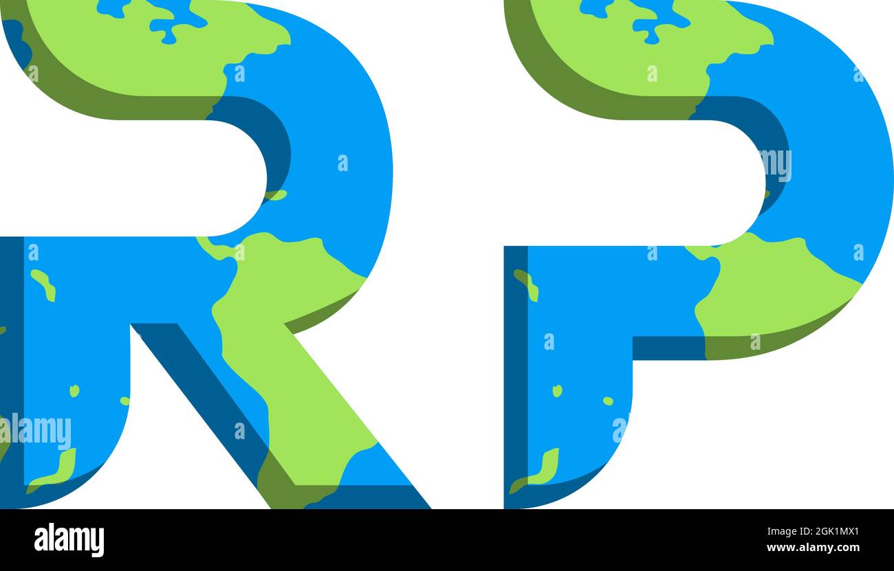 Initial RP logo design with World Map style, Logo business branding ...