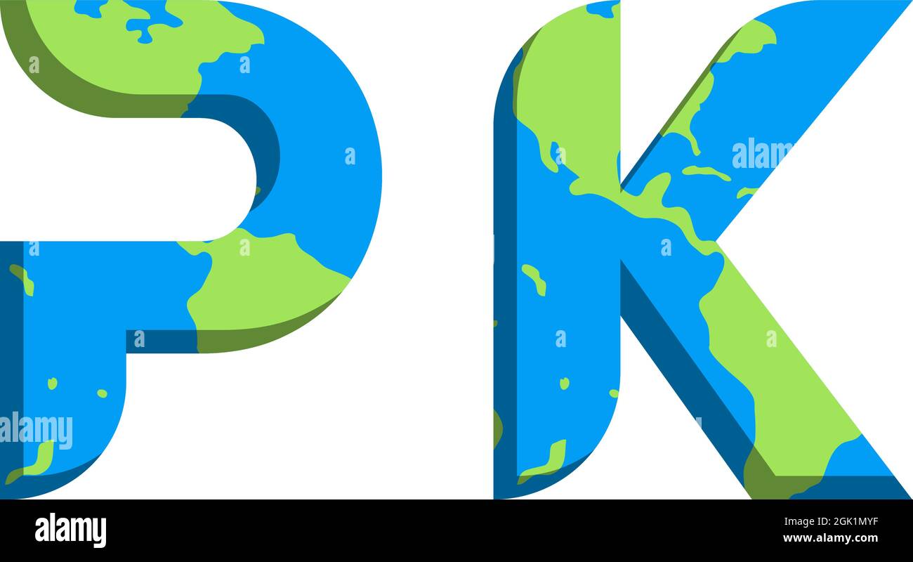 Initial PK logo design with World Map style, Logo business branding ...