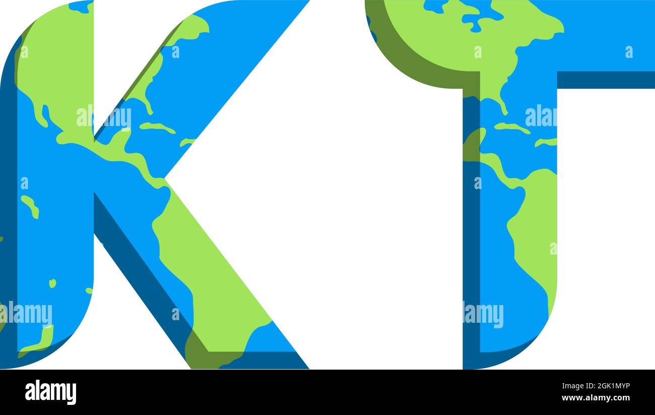 Initial KT logo design with World Map style, Logo business branding ...