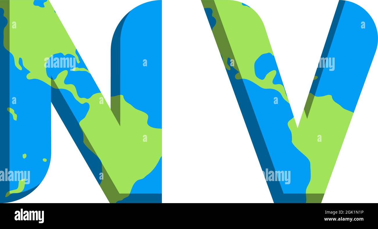 Initial NV logo design with World Map style, Logo business branding ...