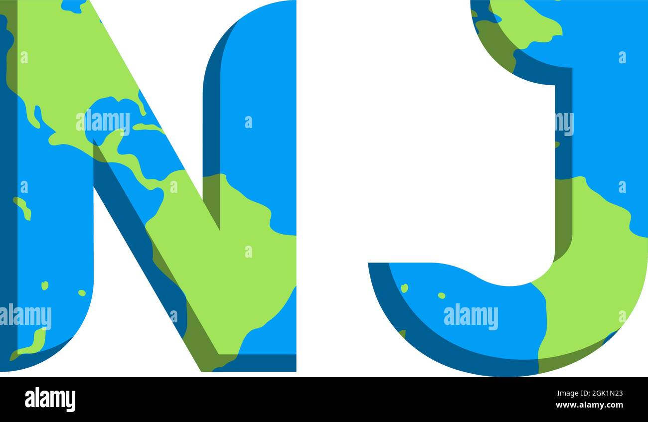 Initial NJ logo design with World Map style, Logo business branding ...