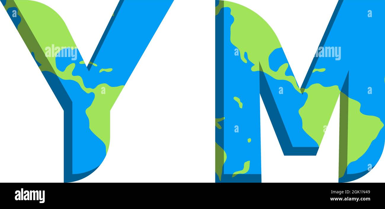 Initial YM logo design with World Map style, Logo business branding ...