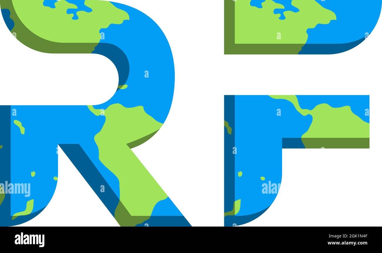 Initial RF logo design with World Map style, Logo business branding ...