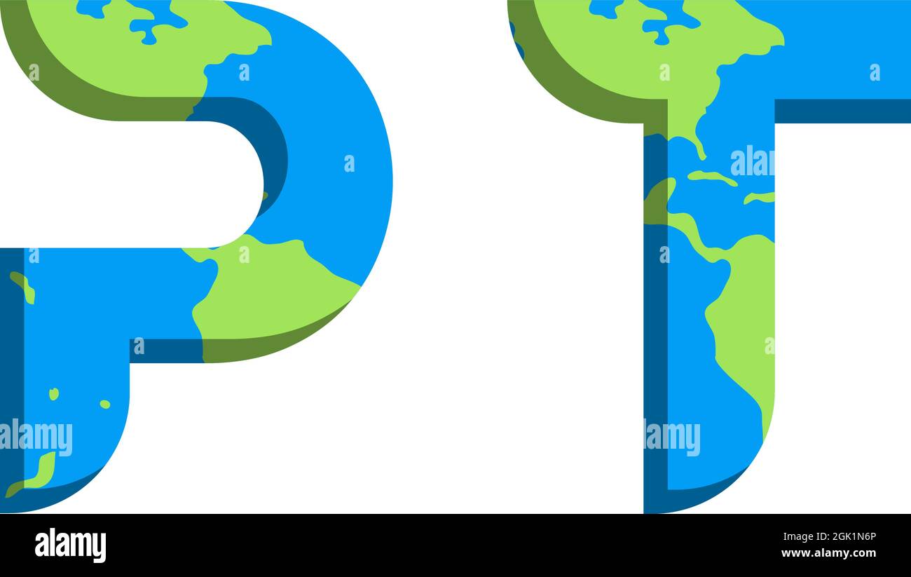Initial PT logo design with World Map style, Logo business branding ...
