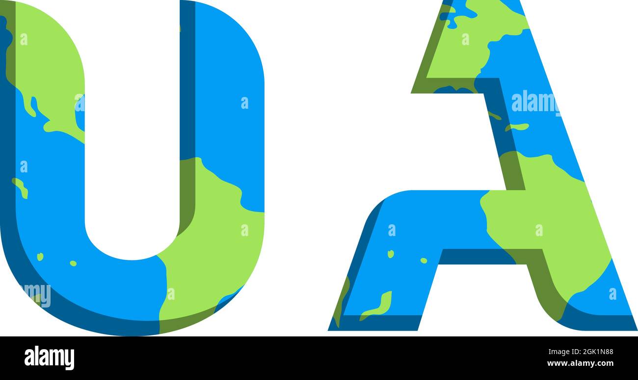 Initial UA logo design with World Map style, Logo business branding ...