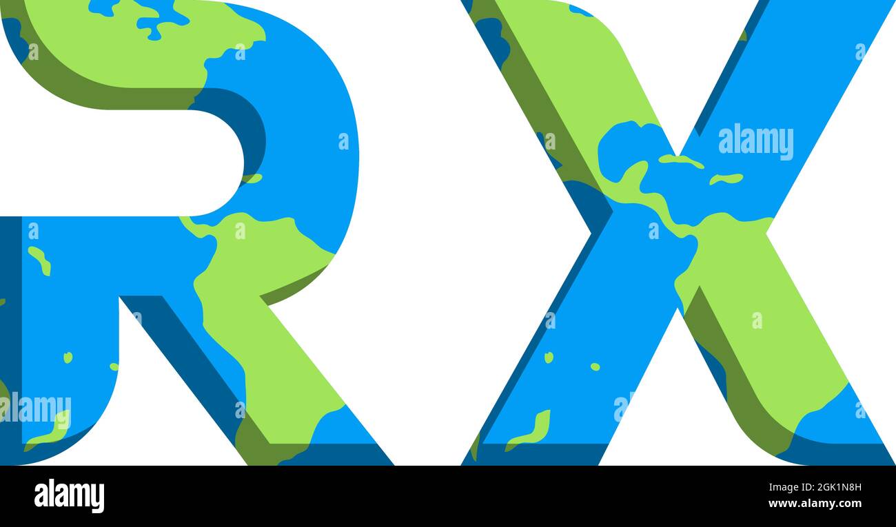 Initial RX logo design with World Map style, Logo business branding ...