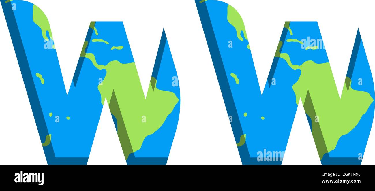Letter ww vector vectors Cut Out Stock Images & Pictures - Alamy