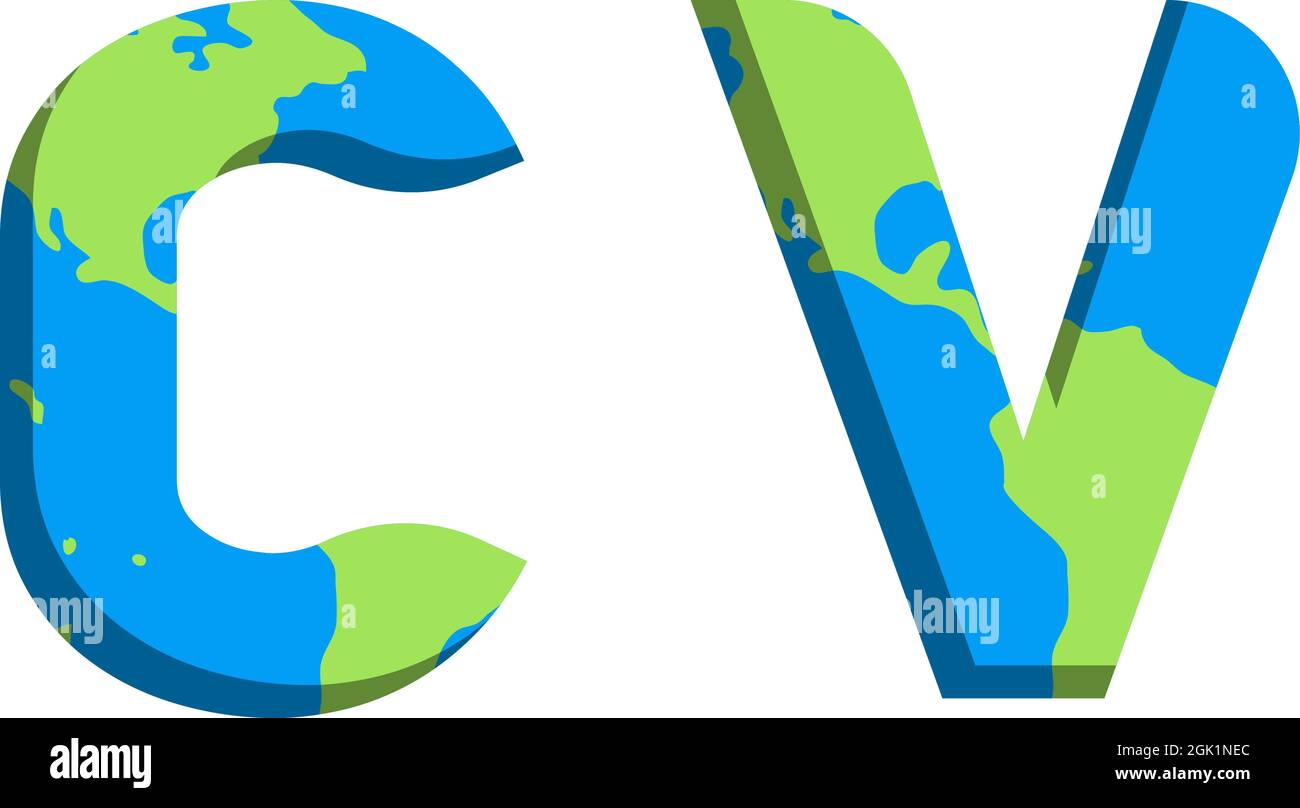 Initial CV logo design with World Map style, Logo business branding ...