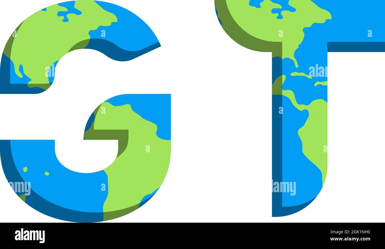 Initial GT logo design with World Map style, Logo business branding ...