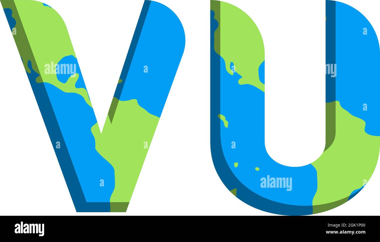 Initial VU logo design with World Map style, Logo business branding ...