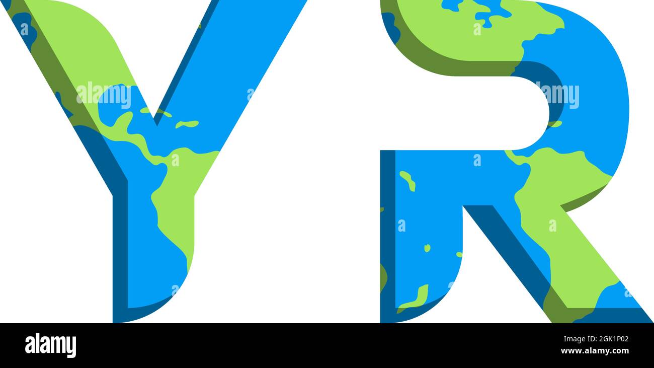 Initial YR logo design with World Map style, Logo business branding ...