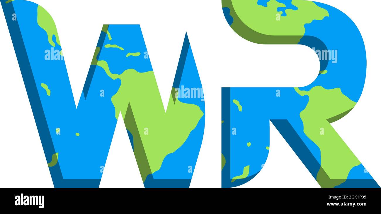 Initial WR logo design with World Map style, Logo business branding ...