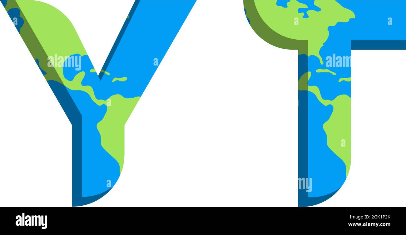Initial YT logo design with World Map style, Logo business branding ...