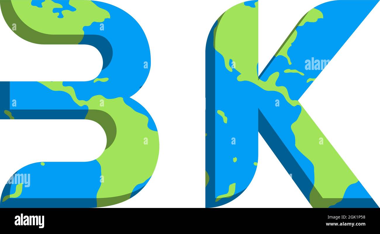 Initial BK logo design with World Map style, Logo business branding ...