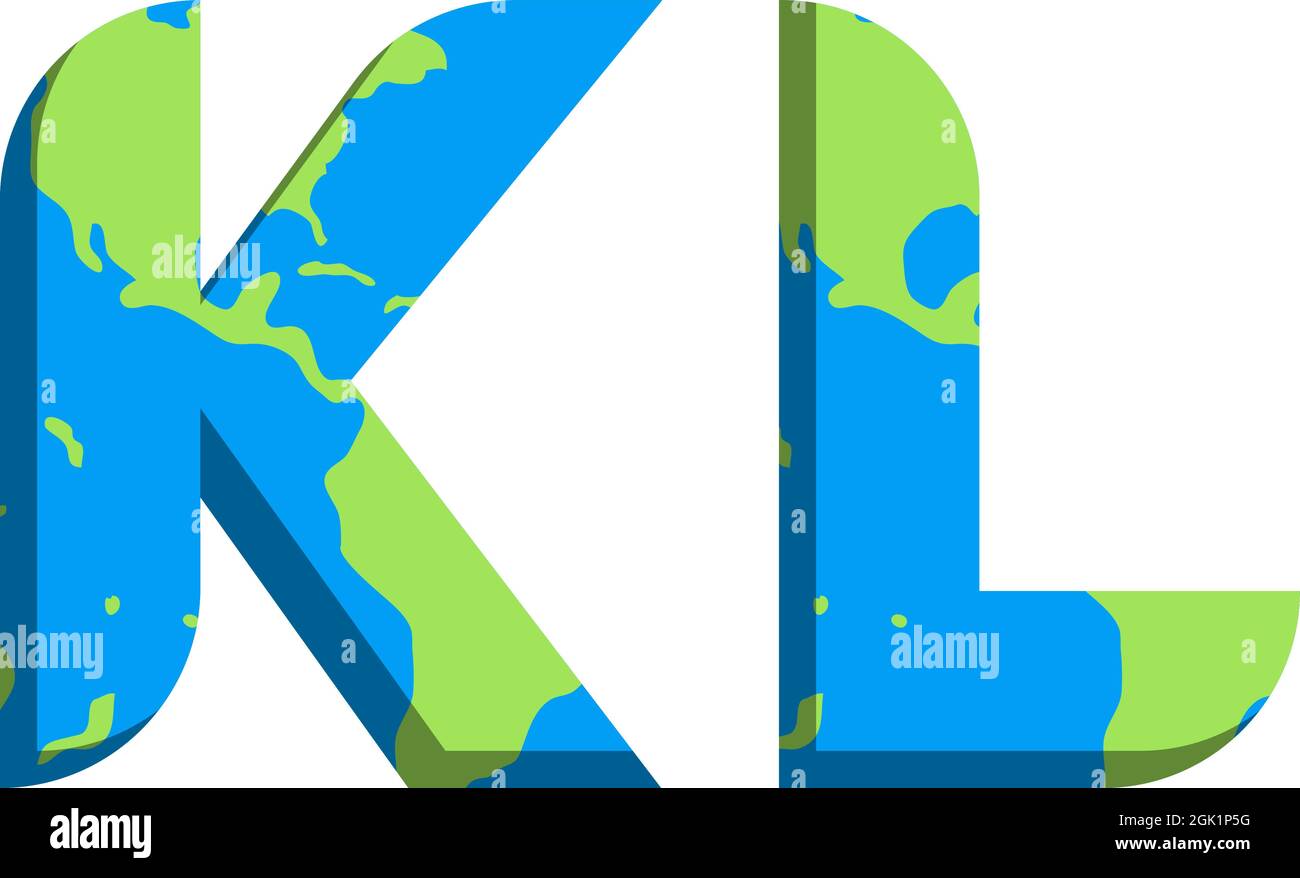 Initial KL logo design with World Map style, Logo business branding ...