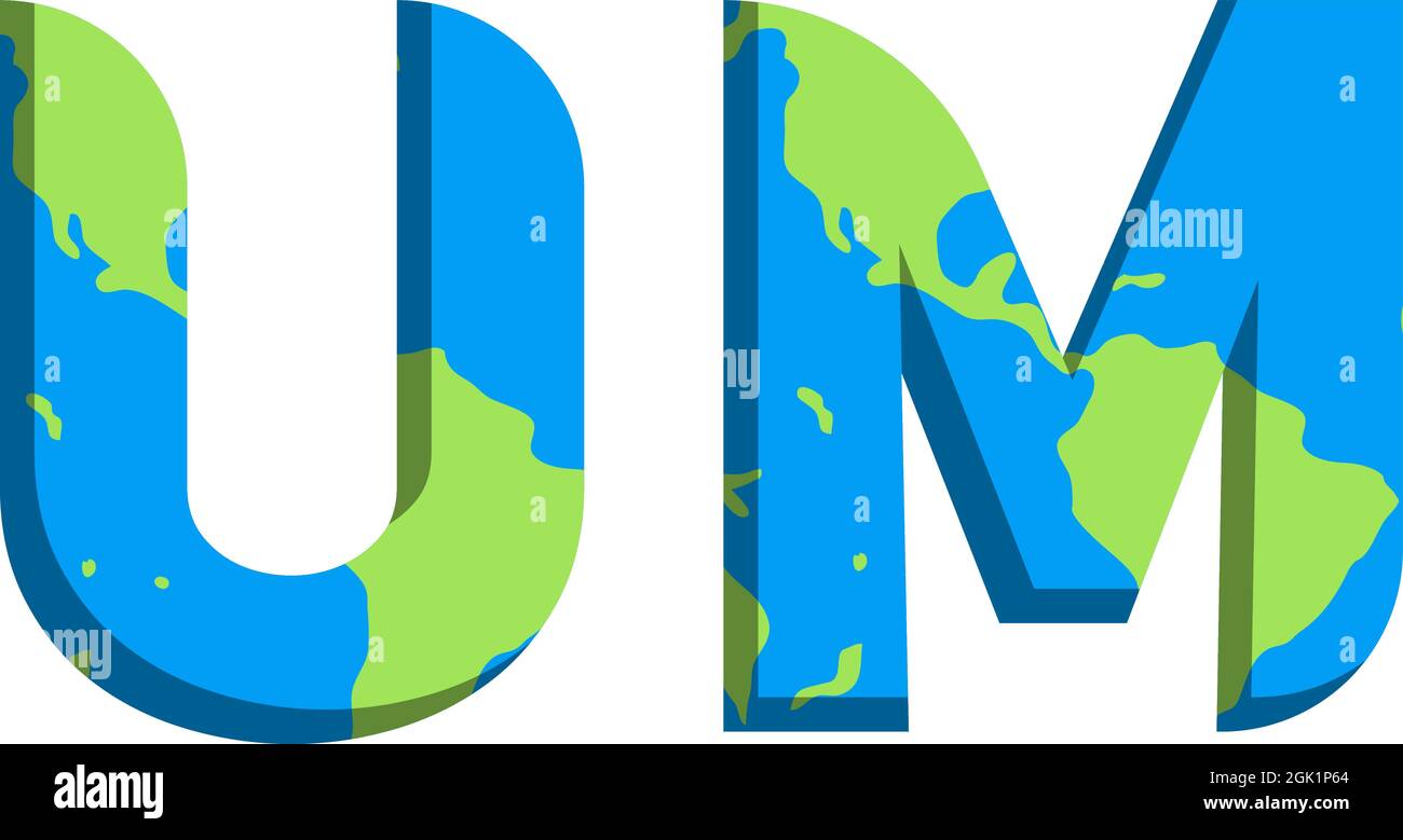 Initial UM logo design with World Map style, Logo business branding ...