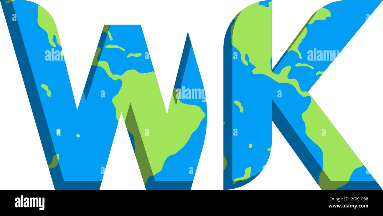 Initial WK logo design with World Map style, Logo business branding ...