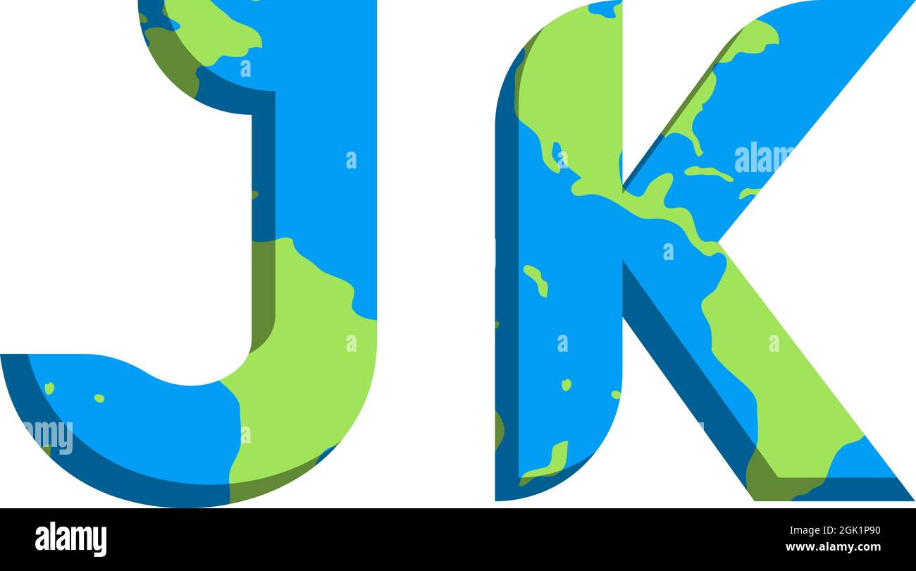 Initial JK logo design with World Map style, Logo business branding ...