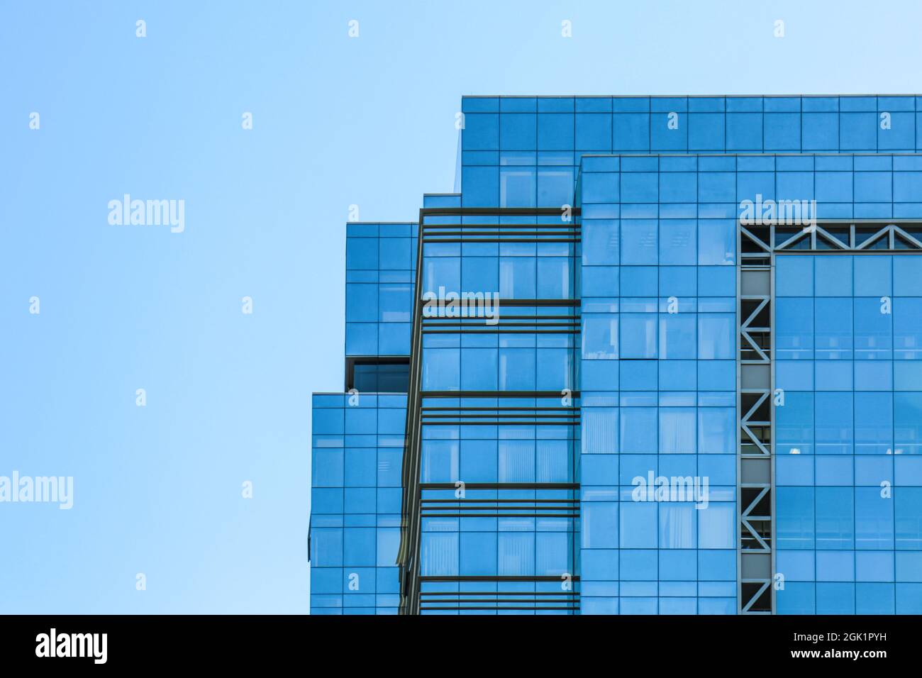 Modern office building with tinted windows, exterior view Stock Photo ...