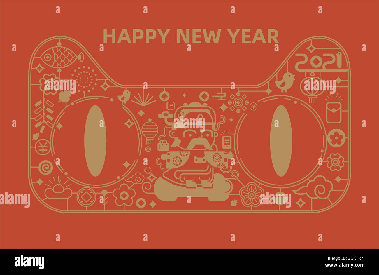 New year concept cat Stock Vector Images - Alamy