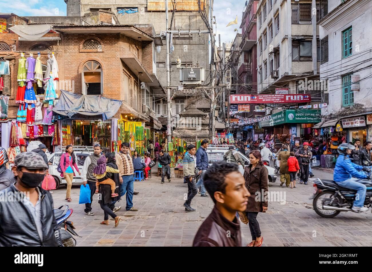 Indra Chok square in central Kathmandu, Nepal Stock Photo - Alamy