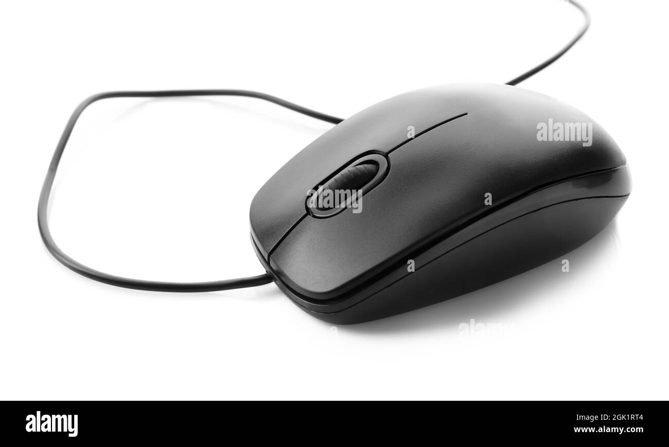 Modern computer mouse on white background Stock Photo - Alamy