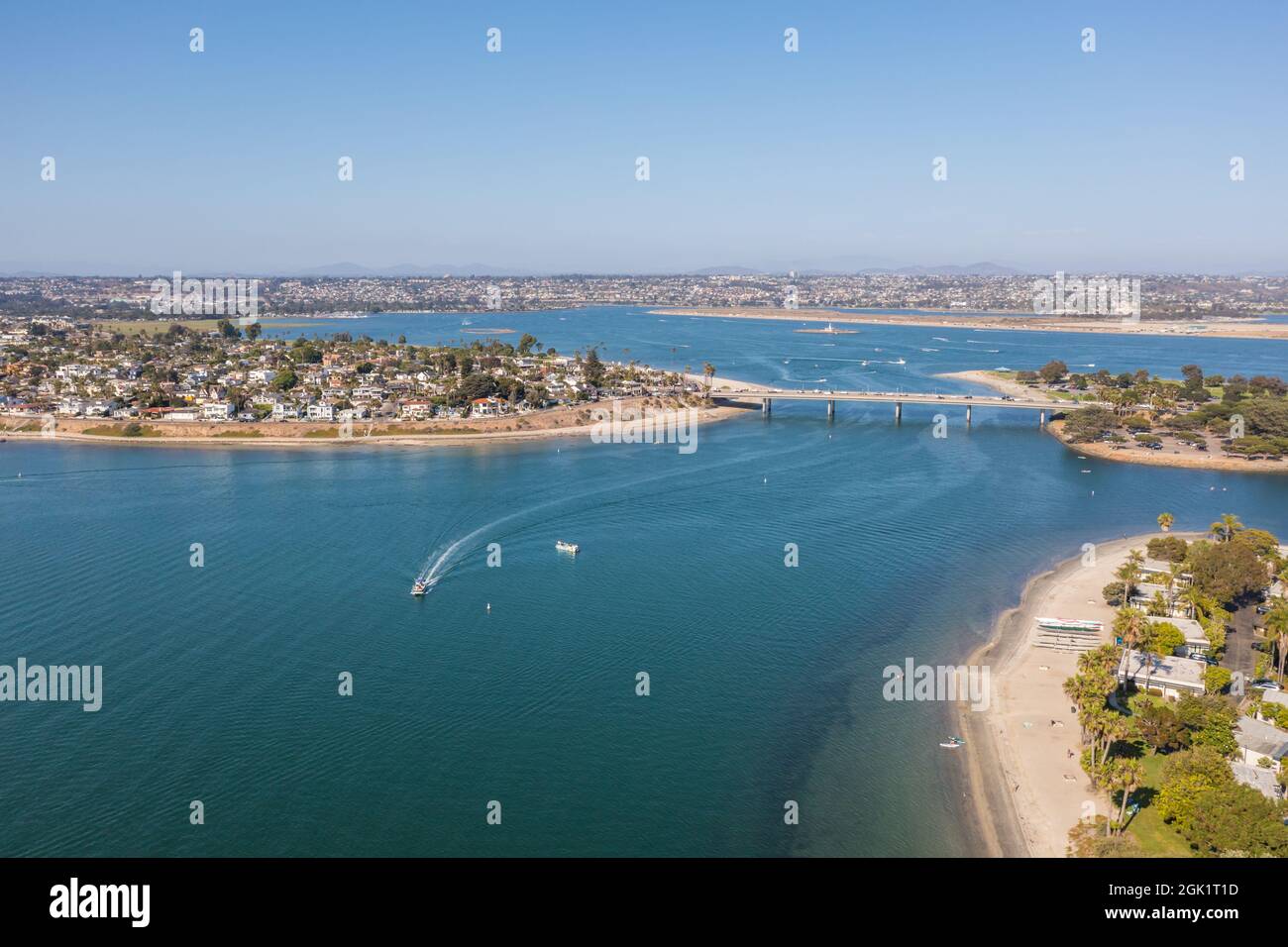 Crown Point and Fishermans Channel in Mission Bay, San Diego Stock ...
