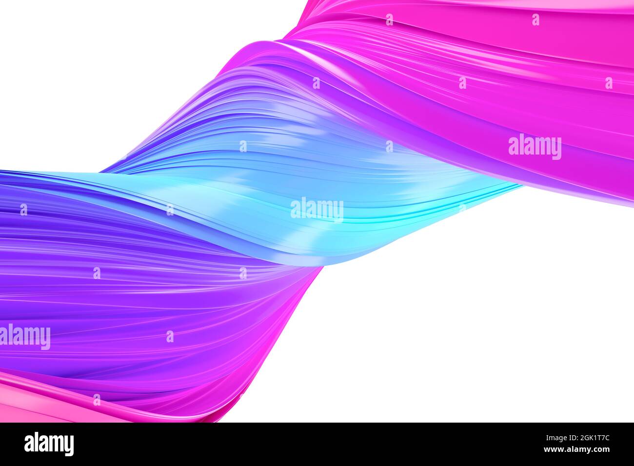 Multicolored abstract twisted brush stroke. Bright curl, artistic ...