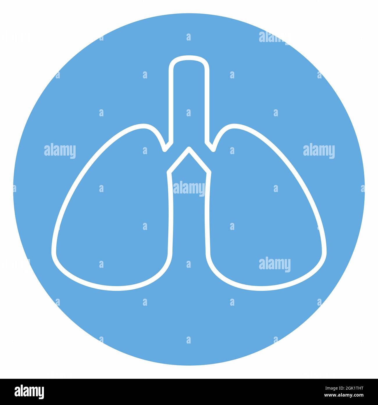 Icon Vector of Lungs - Blue Eyes Style - Simple illustration, Editable ...