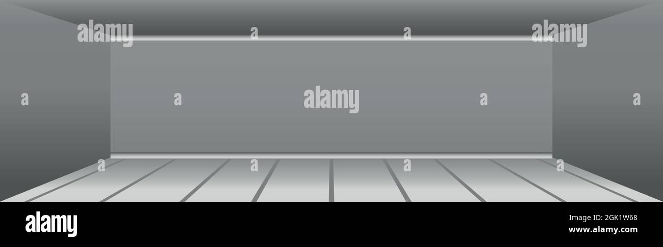 Realistic light studio with spotlights lighting - Vector illustration ...