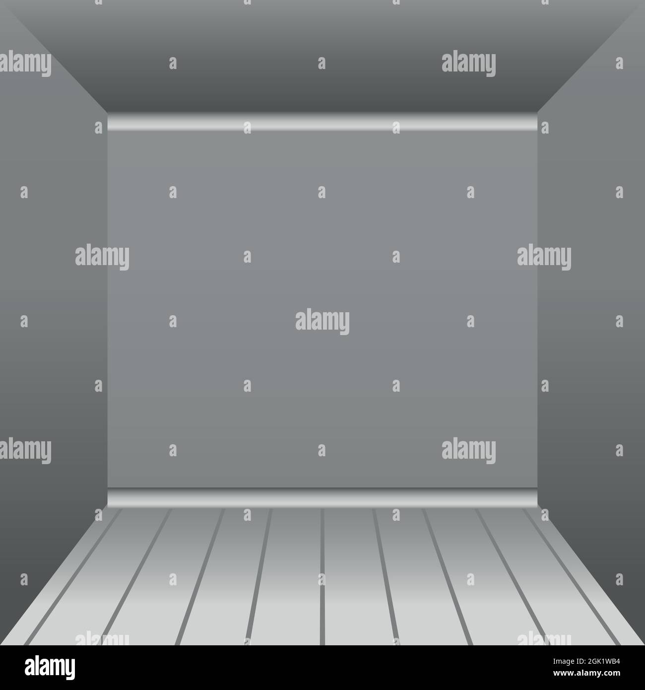 Realistic light studio with spotlights lighting - Vector illustration ...