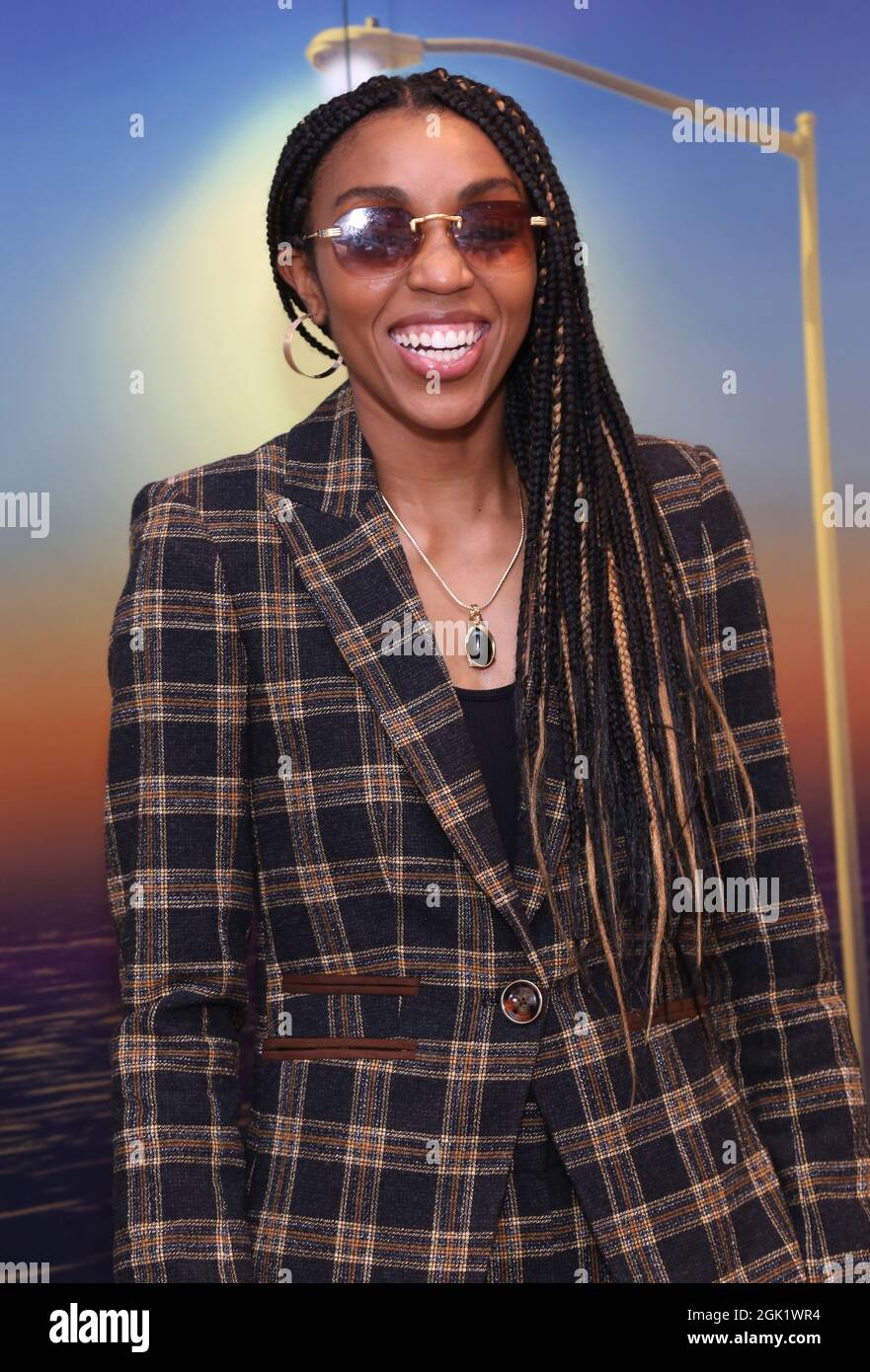 New York, NY, USA. 12th Sep, 2021. NBA star Renee Montgomery arrives at ...