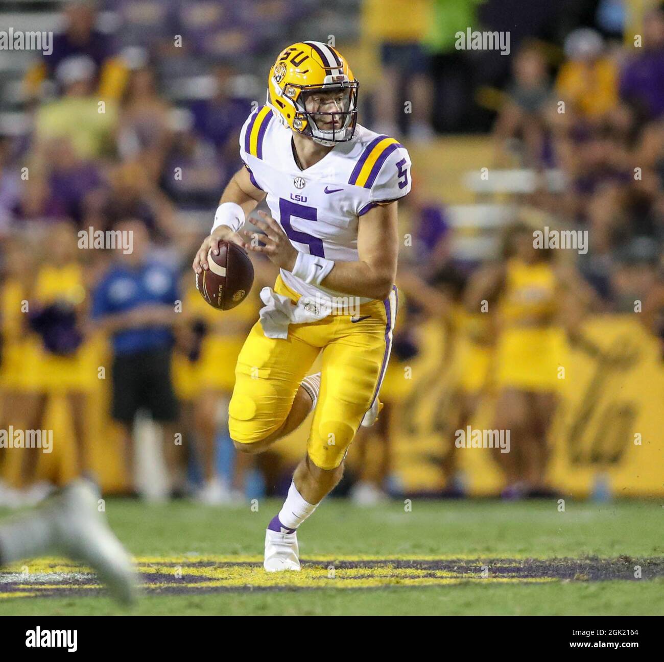 Baton Rouge La Usa 11th Sep 2021 Lsu Quarterback Garrett Nussmeier