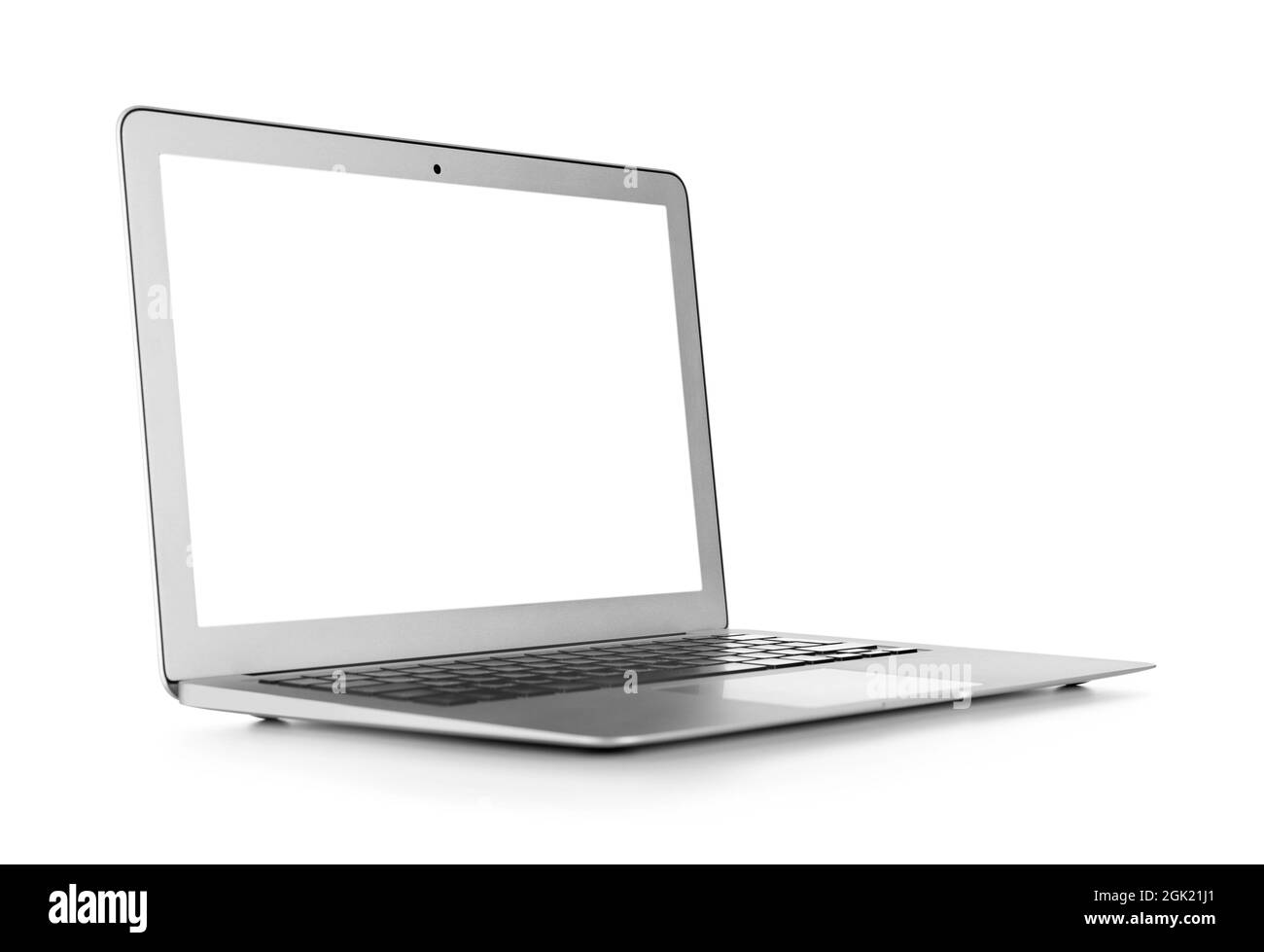 Modern laptop isolated on white Stock Photo - Alamy