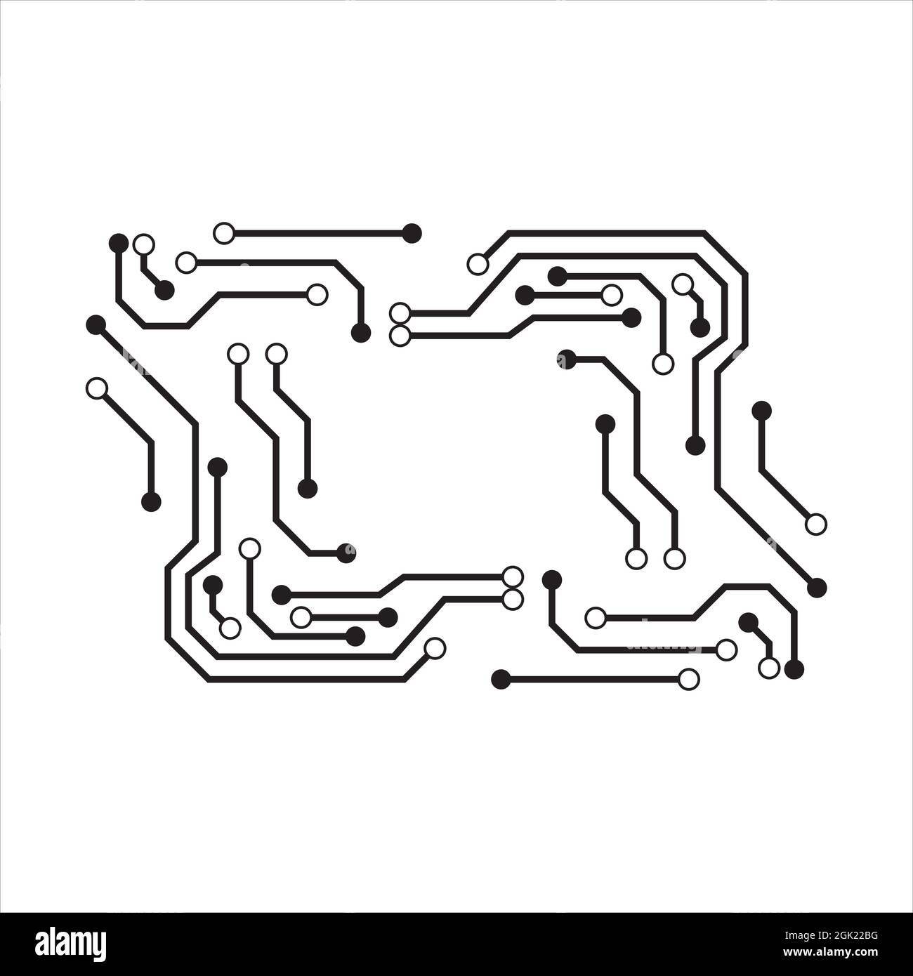 Computer vector background with circuit board electronic elements Stock ...