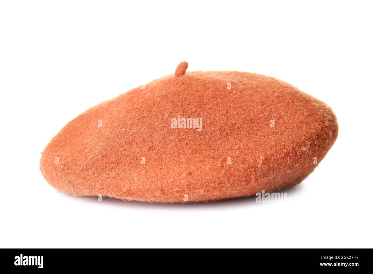 Stylish beret on white background Stock Photo - Alamy