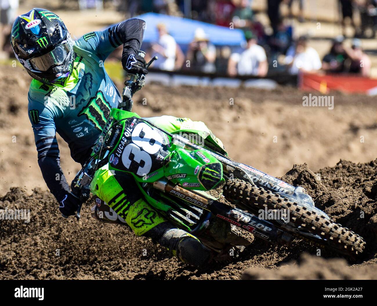 September 11 2021 Rancho Cordova, CA USA Kawasaki factory rider Austin ...