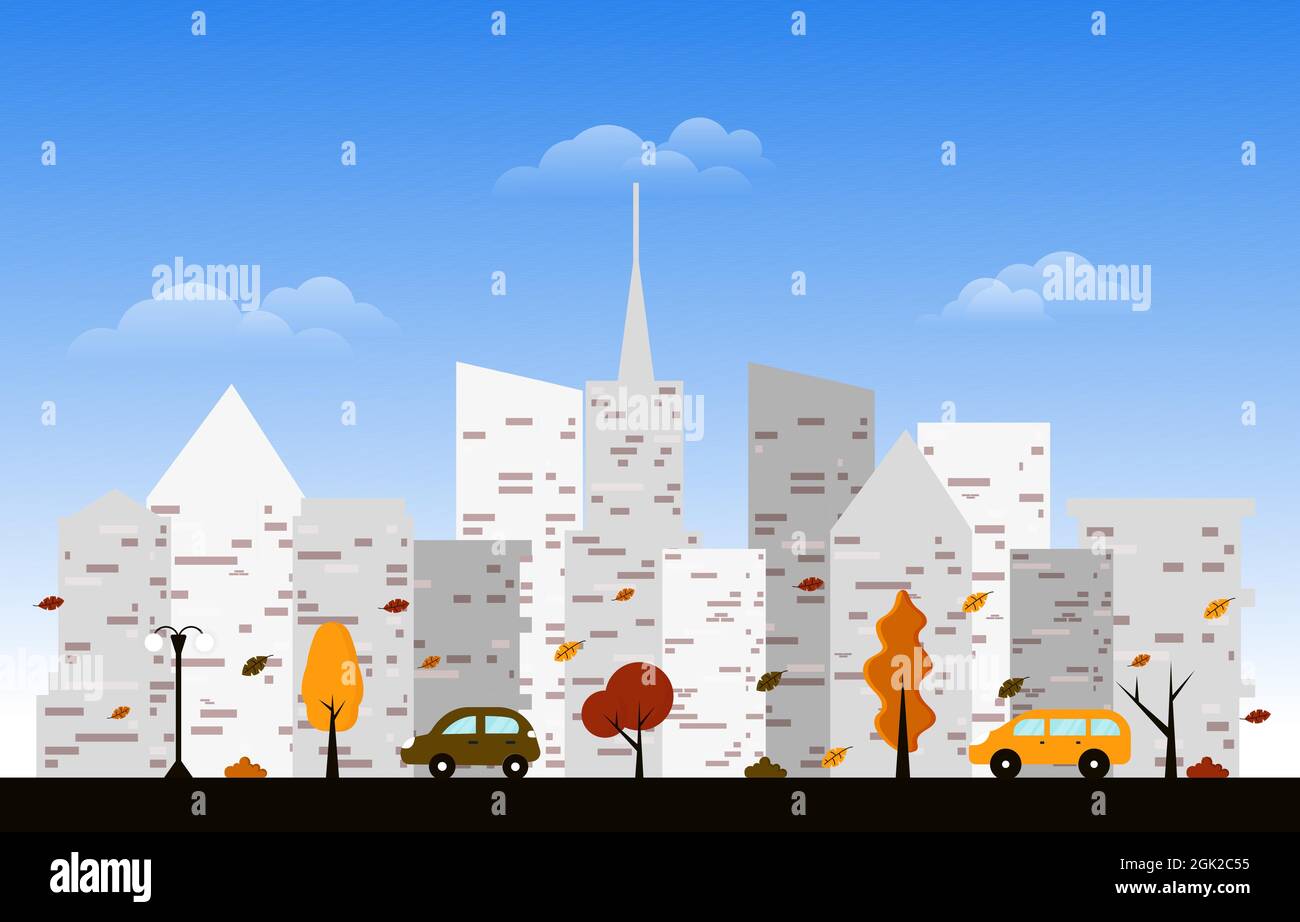 Cityscape street view Stock Vector Images - Alamy