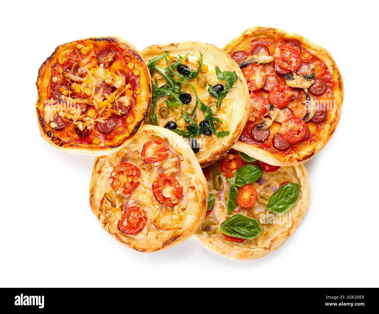 Mini pizzas Cut Out Stock Images & Pictures - Alamy