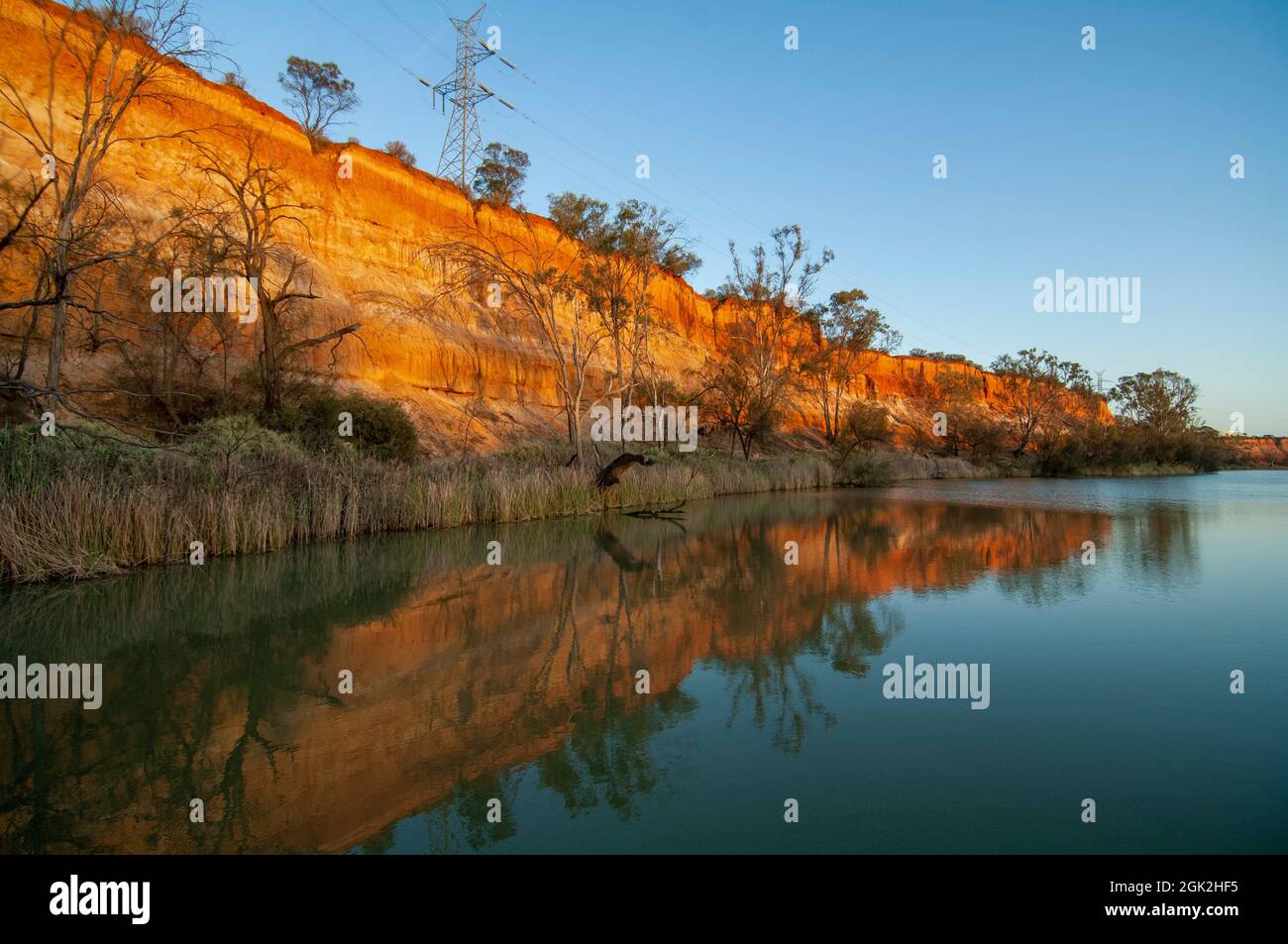 Red Cliffs on the banks of the Murray river, Victoria Australia Stock ...