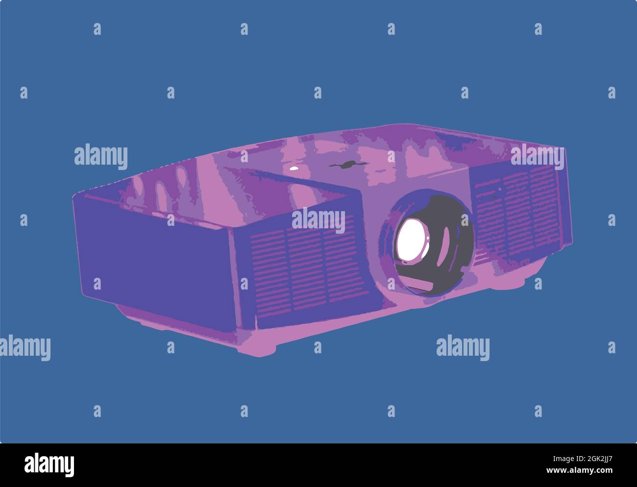 projector on blue Stock Vector Image & Art - Alamy