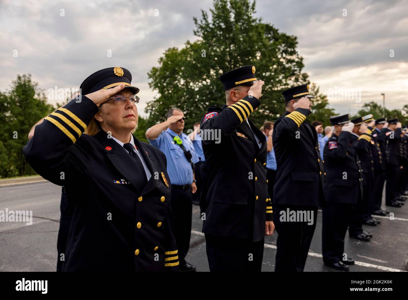 Firefighter salute hi-res stock photography and images - Alamy