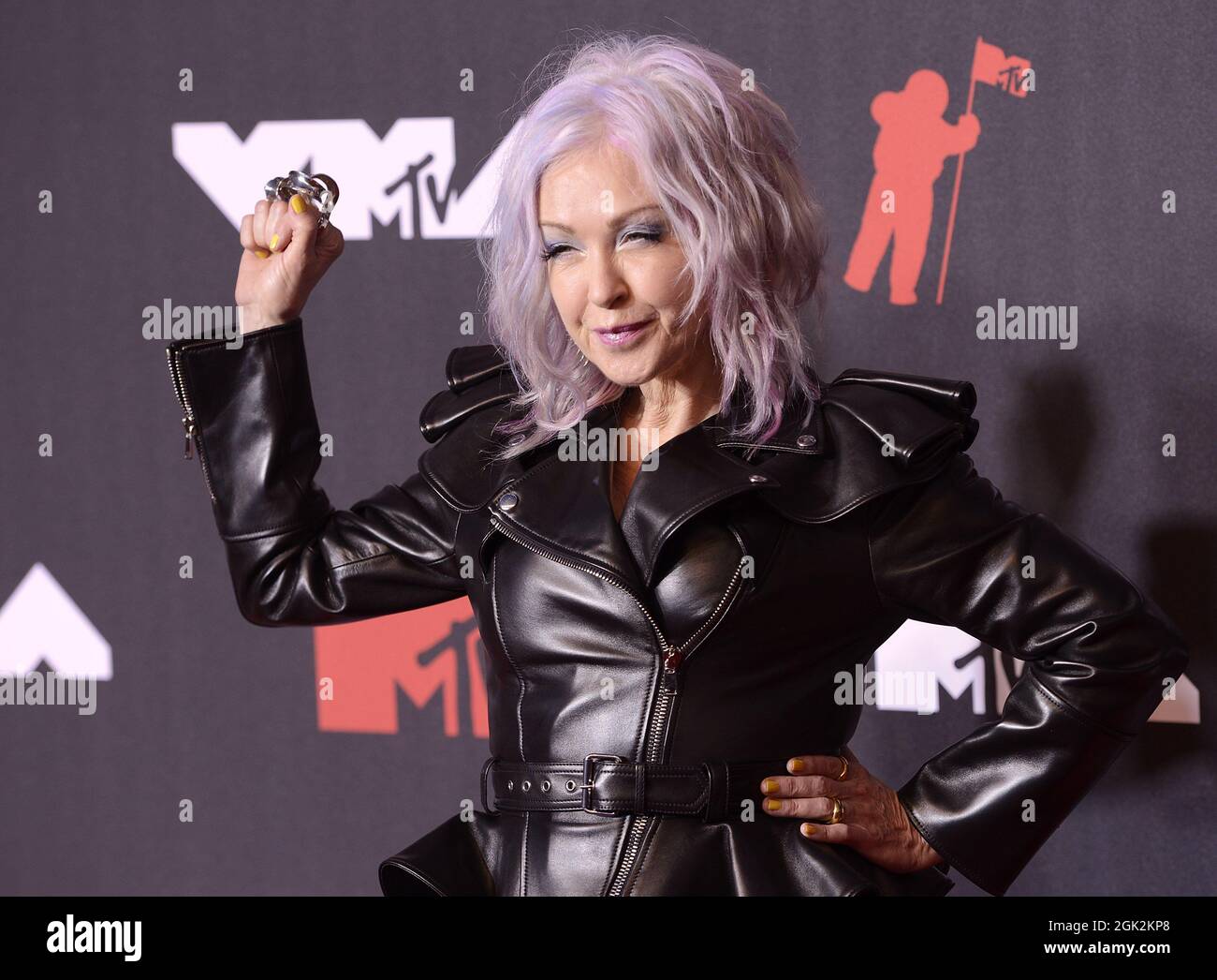 Cyndi Lauper attends the 2021 MTV Video Music Awards at Barclays Center ...