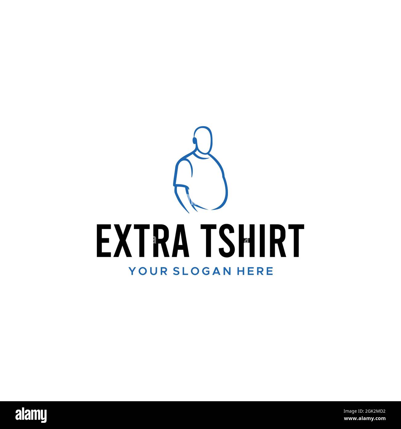 minimalist big size EXTRA TSHIRT man logo design Stock Vector Image ...