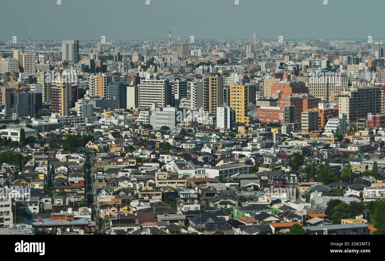 Tokyo, Japan - Apr 7, 2019. Cityscape of finance district in Tokyo ...