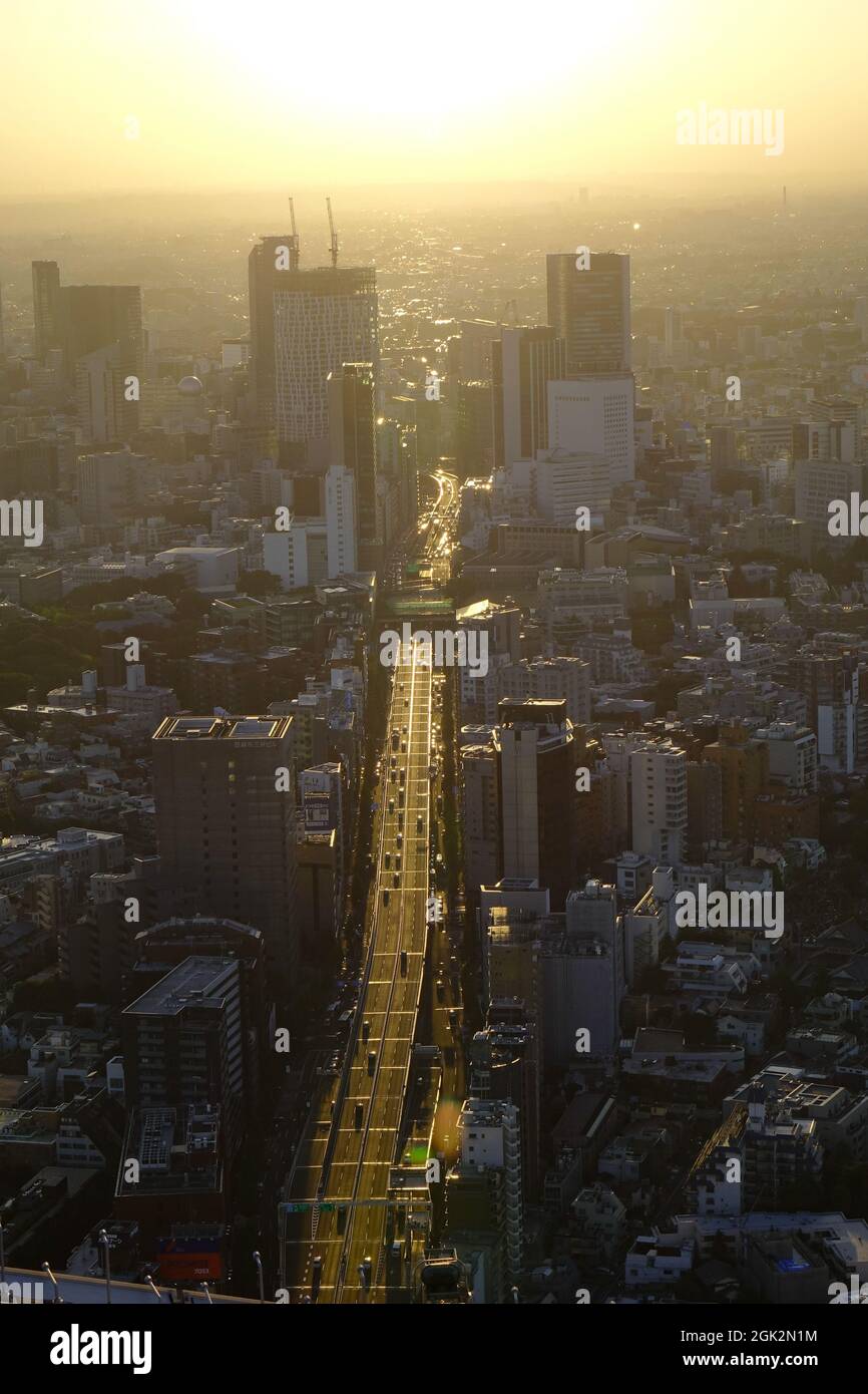 Ariel View Of City Sunset High Resolution Stock Photography and Images ...